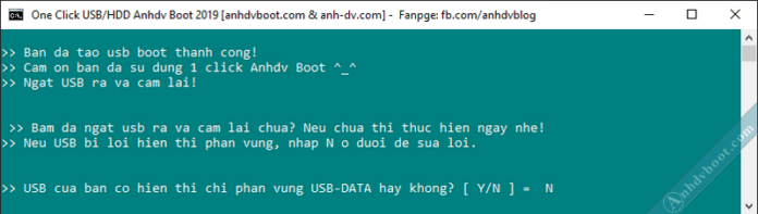 Hướng dẫn tạo usb boot với One click Anhdv Boot 2019 | Anhdv Boot