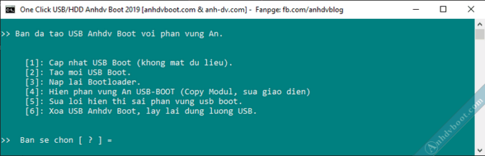Hướng dẫn tạo usb boot với One click Anhdv Boot 2019 | Anhdv Boot