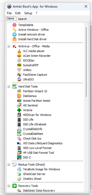 Chạy phần mềm WinPE trên Windows, kích hoạt Win-office | Anhdv Boot